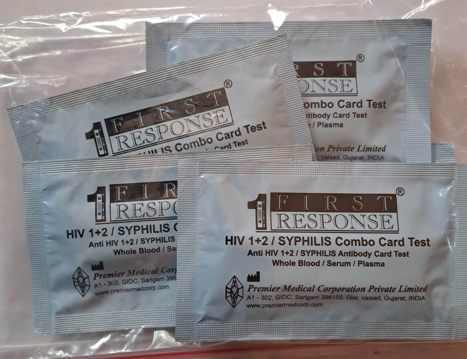 5 x One Step HIV 1+2/Syphilis Combo Card Test High quality combo test ...